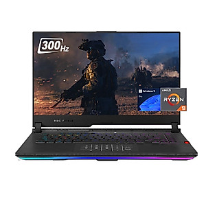 ASUS ROG Strix Scar 15 Gaming Laptop, 15.6" FHD IPS 300Hz 3ms, AMD 8-Core Ryzen 9 5900HX, GeForce RTX 3080 8GB, 32GB RAM, 1TB PCIe SSD, WiFi 6, VR Ready, Per-Key RGB, RJ45, USB-C, Windows 11 Pro