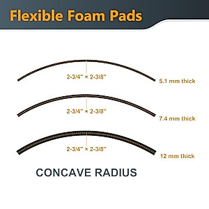 POWERTEC 71441 Flexible Contour Sanding Grips Set w/ 3 Flexible Foam Pads and 6 Profile Grips for Sanding Convex and Concave Profiles