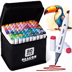 Watercolor Brush Pens, Real Brush Pen, 30 Watercolor Painting Markers with Flexible Nylon Brush Tips for Coloring, Calligraphy and Drawing (1 Water Brush Pens for Blending)