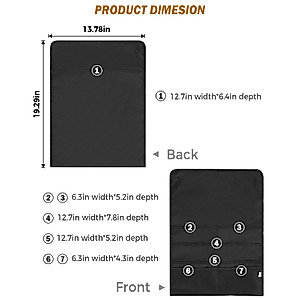 yamagahome Desk Cup Holder Clamp with Hanging Storage Bag, 2 in 1 Table Cup Holder Clip for Desk, Anti-Spill Tableside Cup Holder with Hanging Organizer for Home Office, College Dorm Rooms, RV