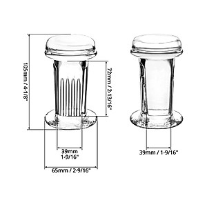 QWORK Coplin Staining Jar, 4 Pack 5 Slide Capacity 60 ml Glass Staining Tank