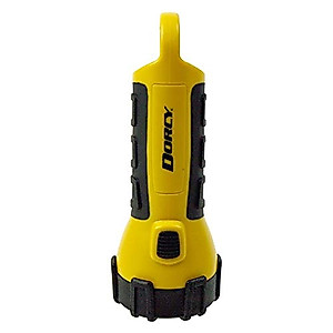 Dorcy 41-2521 Water Resistant Battery Powered Floating LED Flashlight with Carabiner Clip, Ideal for Camping and Outdoors, Bright Yellow