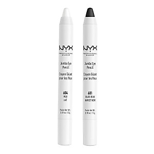 2 NYX Jumbo Eye Pencil - Set (604,601)Milk,Black Bean