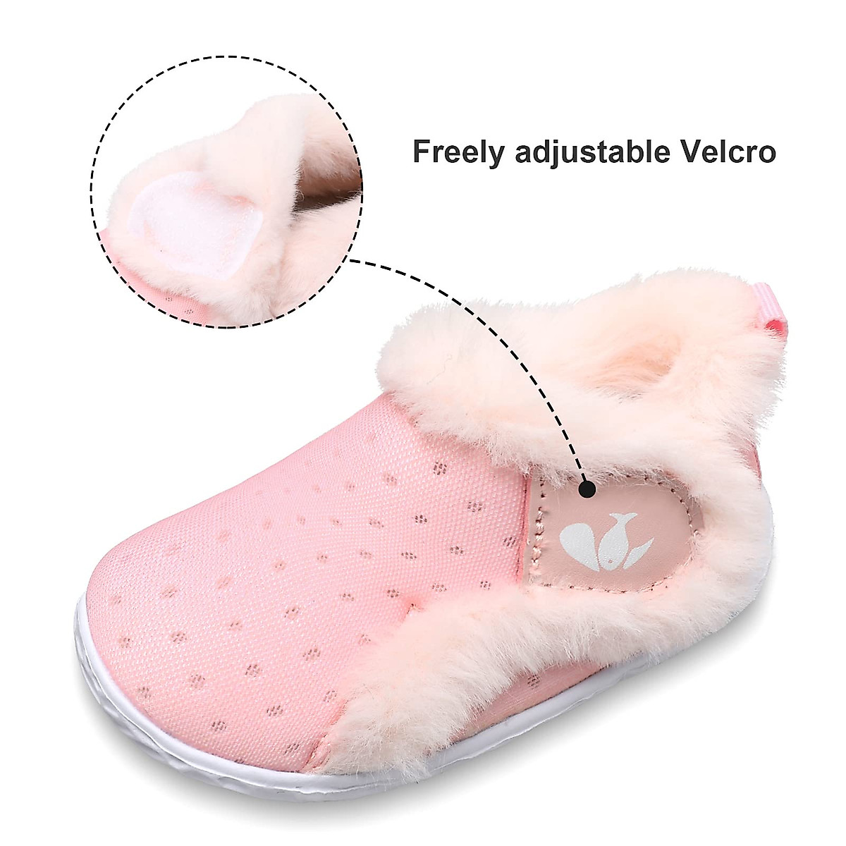 FEETCITY Newborn Baby Booties Non-Slip Sole for Boys Girls Infant Winter Shoes Warm Fleece Cozy Socks Shoes 12-18 Months