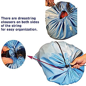DT&G 2 Packs High Density-Conductive Large Laundry bags / Made of polyester, Drawstring closure, Anti-static / 28”x40” Size / Tear resistance and tight Stitching Dirty Clothes Storage Bags