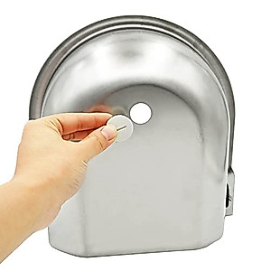 ZHEQOGZH Stainless Steel Automatic Waterer Bowl with Float Valve Upgraded Drain Plug and Braided Hose, Auto Float Water Bowl Dog Water Trough for Livestock Goat Pig Waterer