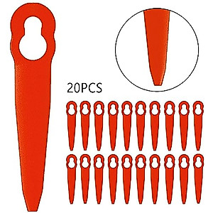 TECKEEN 20 Pack Lawn Cutter Plastic Blades Replacement for STIHL FSA 45 Cordless Strimmer Grass Trimmer Lawn Cutter
