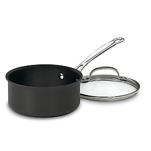 Cuisinart 644-24 Chef's Classic 6-Quart Nonstick-Hard-Anodized, Stockpot w/Cover & 619-18 Nonstick-Hard-Anodized, 2-Quart, Saucepan w/Cover