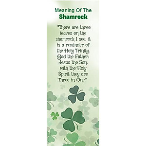 Meaning of The Shamrock - St Patrick's Day - Irish Bulk Religious Christian Bookmarks - Holy Trinity (100 Count)