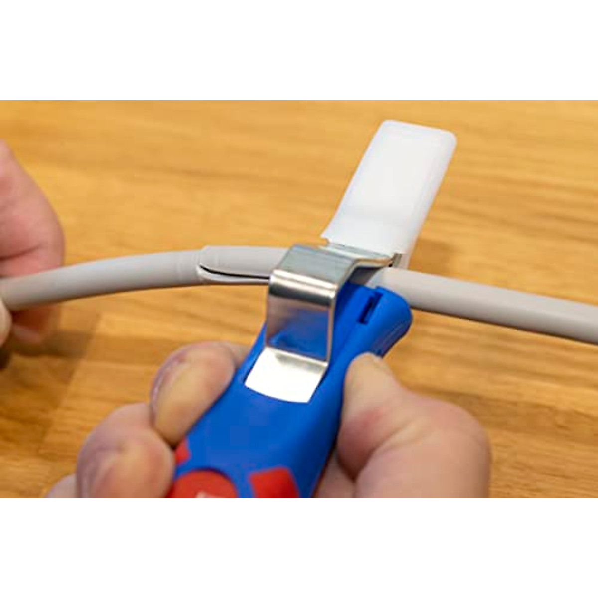 WEICON Cable Stripper No. 4-28 H/Cable Stripping Tool with Hooked Blade/Adjustable Cutting Depth/Range of 4-28 mm/100% Germany Made