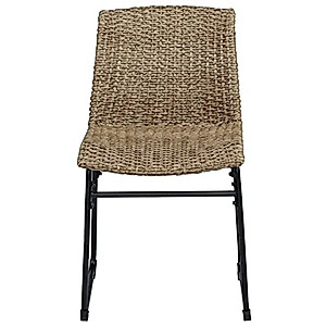 Signature Design by Ashley Outdoor Amaris Resin Wicker Patio Chair, 2 Count, Brown