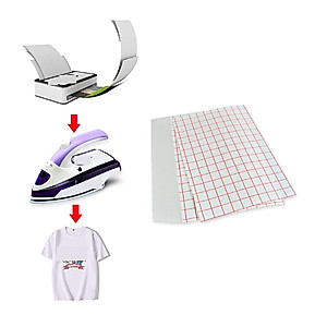 MSEURO 5 Sheets A4 Heat Transfer Paper High Transfer Rate for 100% Cotton Cloth T-Shirt by Inkjet Printer Lucky (Color : 5 Dark A4)