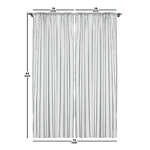 Ambesonne Fruits Curtains, Red Apples and Green Leaves Organic Food Garden Harvest Eating Clean Theme, Window Treatments 2 Panel Set for Living Room Bedroom, Pair of - 28" x 84", White Green