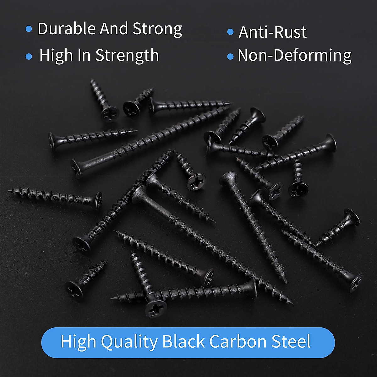 LTYLL ITYII 140 PCS #7 Quality Carbon Steel Philips self-Tapping Screws with coarse-Pitch Thread and countersunk Head, a Set of 8 Different Wood Screws, Suitable for Dry Wall