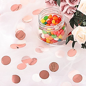 Whaline 6000 Pieces Round Tissue Paper Confetti Dots 1 Inch Rose Gold Mixed Colors Circles Tissue for Wedding Holiday Anniversary Birthday (2.11 oz)