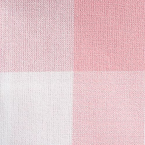 DII Buffalo Check Collection, Classic Farmhouse Tablecloth, Tablecloth, 52x52, Pink & White