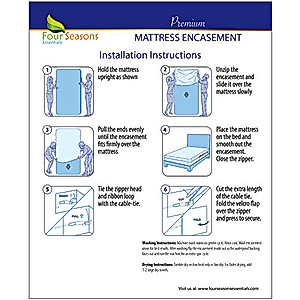 California King Mattress Protector Zippered Bedbug Waterproof Encasement Hypoallergenic Premium Bed Bug Cover White