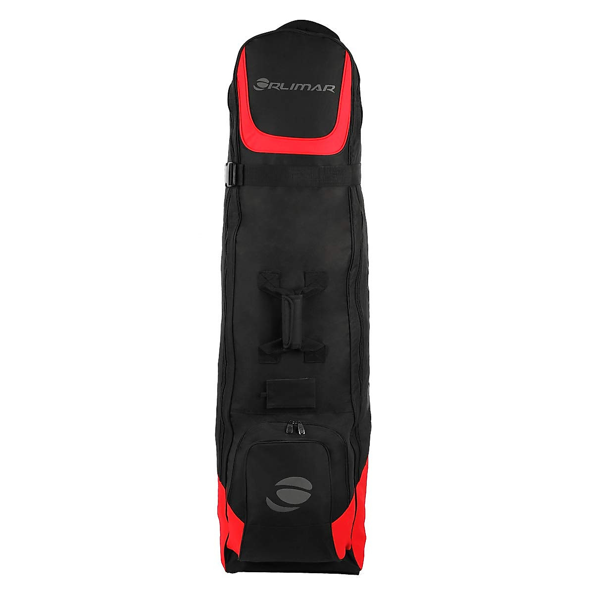 Orlimar 6.0 Deluxe Golf Travel Bag with Wheels - Black/Red