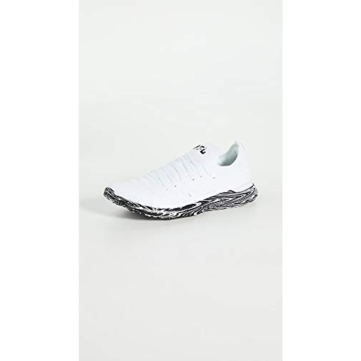 APL: Athletic Propulsion Labs Women's Techloom Wave Sneakers, White/Black/Marble, 9.5 Medium US