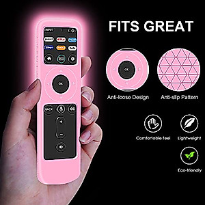 [3Pcs] Glowing Covers Case for Vizio XRT260 4K Voice Remote 2021 Model, Silicone Protective Case for Vizio Remote,Anti-Slip & Shockproof Remote Battery Back Replacement Covers Protector Skin Holder