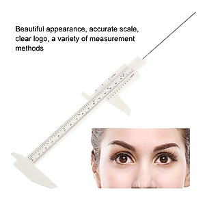 Vernier Caliper Waterproof Plastic Eyebrow Permanent Makeup Ruler Students Experimental Measurement Tools For Permanent Makeup Tattoo Eyebrow Line Lip