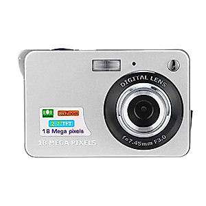Niaviben Portable Digital Camera 18 Million Pixel High Definition Screen Mini Compact Camera for Home Selfie 2.7 inch White