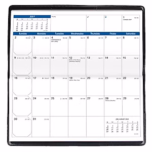 Quo Vadis 2024 Refill For Visoplan Monthly Planner - Pocket Calendar Organizer