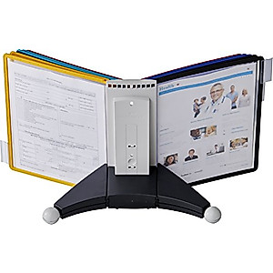DURABLE Desktop Reference System, 10 Double-Sided Panels, Letter-Size, Assorted Colors, SHERPA Design (554200)