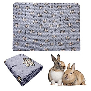 PINVNBY Rabbit Cage Liners 35.4"x62.9"Washable Guinea Pig cage Liners Reusable Pet Training Pads for Hamster Chinchilla Cats Puppies