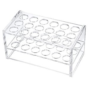 Clear Acrylic Test Tube Rack 18 Holes Test Tube Holder for 10ML/15ML Test Tubes (1 Piece)