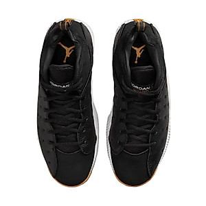 Nike Men's Jordan Jumpman Team II Basketball Shoe, Black/Taxi/White, 9.5 US