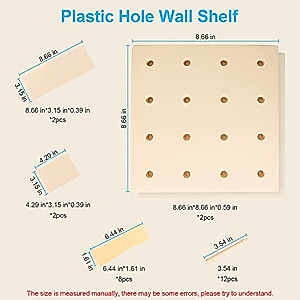 SEUYIER 2PCS Mini Floating Shelves, Wall Storage Shelf, Floating Square Shelves for Office, Display Ledge, Bedroom, Bathroom, Living Room & Kitchen Wall Hanging Shelf Store