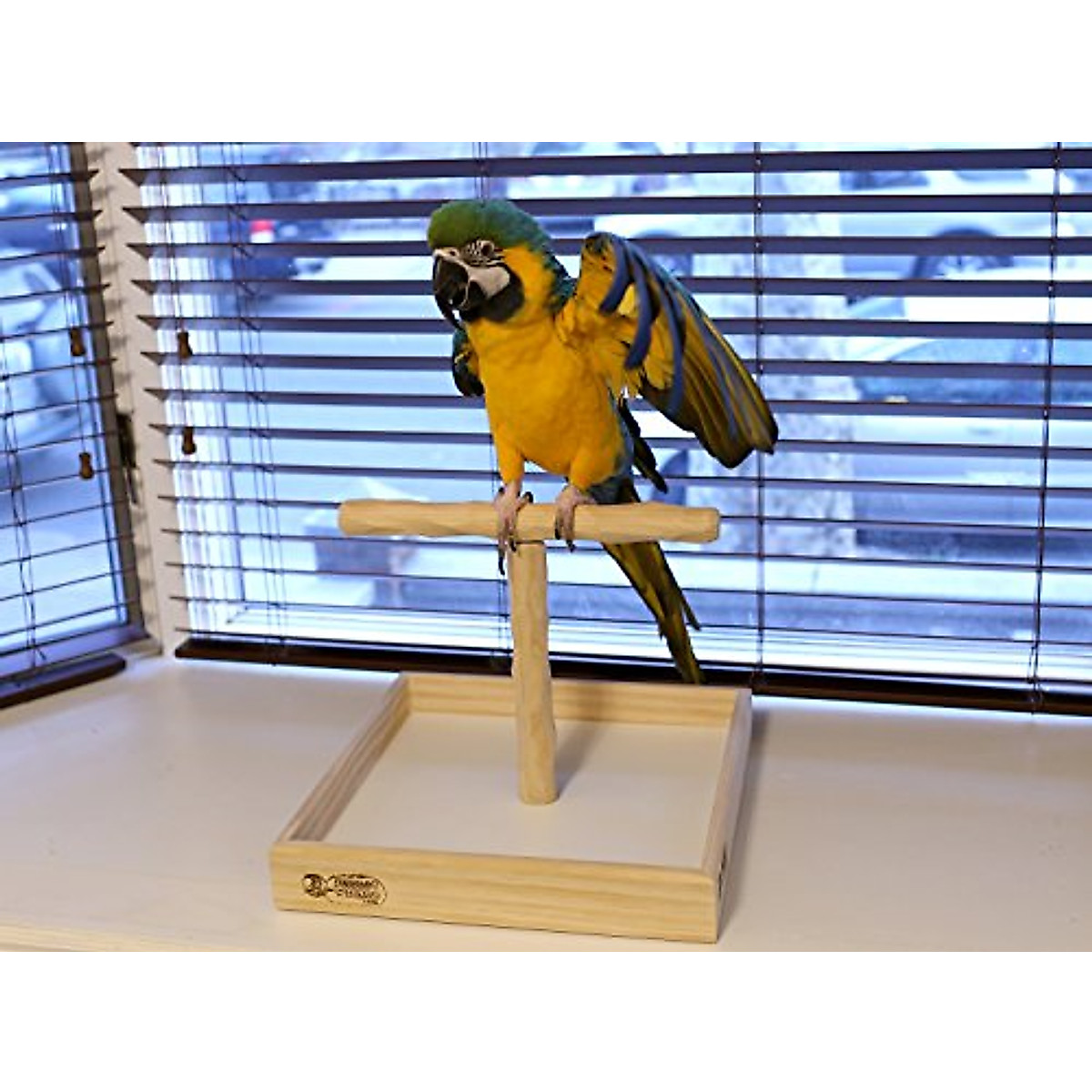 Deluxe Large Tabletop NU Perch - Parrot T Perch Stand Large