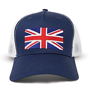 International Tie Union Jack British Flag Hat for Men and Women - United Kingdom UK Britain England London State Flag Trucker Baseball Snapback Cap