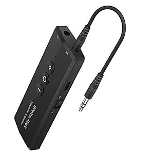 Bluetooth 5.0 Transmitter Receiver 3-in-1, Isobel Wireless 3.5mm Audio Adapter for TV PC Headphones Home Sounds System Car/CD-Like Voice Enjoyment