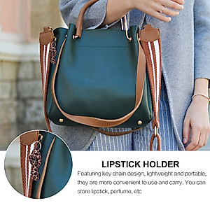 Beavorty Color Lip Balm Holders Keychains Neoprene Pouch Lip Balm Holder Lipstick Sleeve with Wristlet Lanyard Travel Accessories 22pcs Retainer Holder