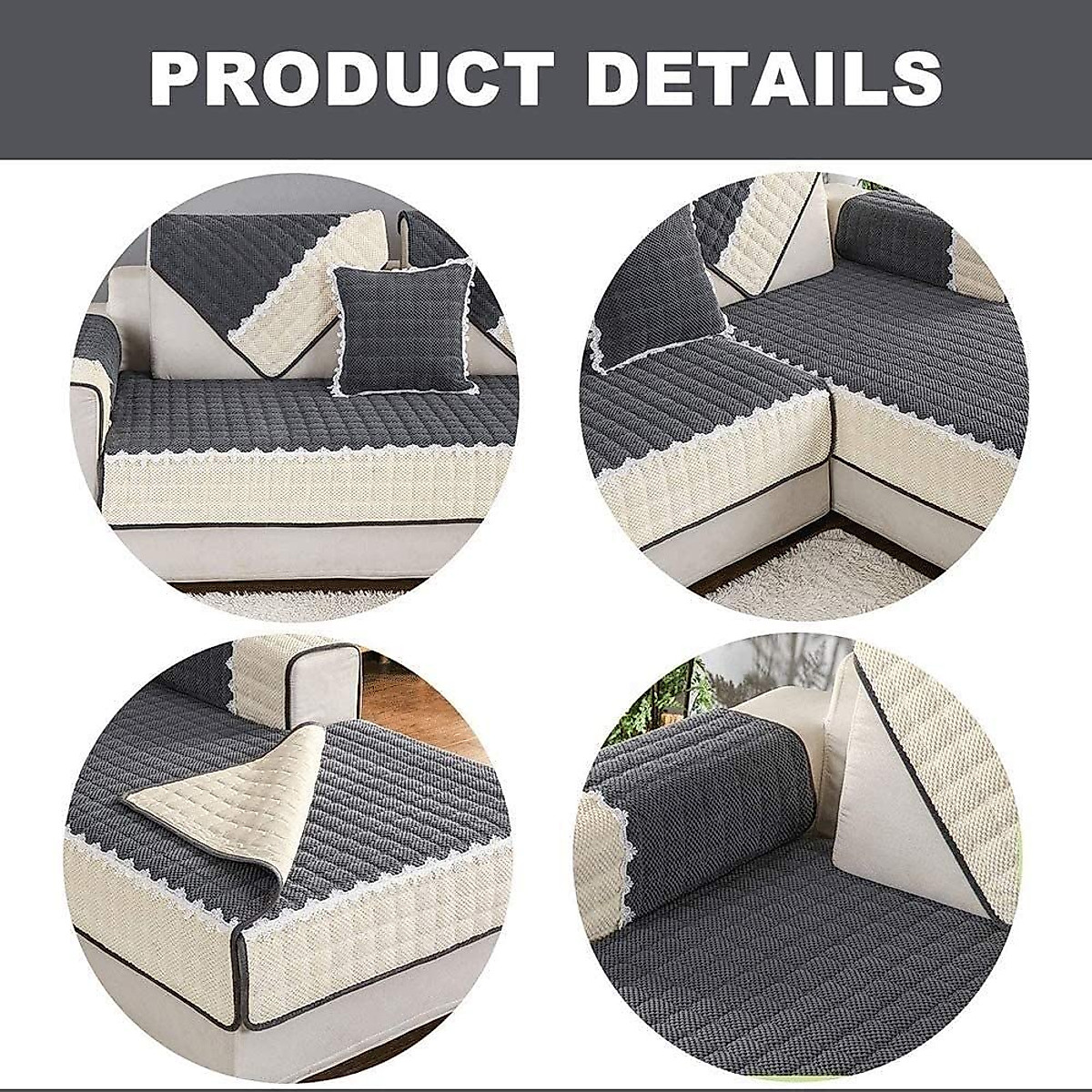 RAKKYO L Shape Velvet Sofa Couch Cover 1/2/3/4 Seater Sectional Couch Covers, Non-Slip Sofa Slipcover for Dogs Cats Pet Loveseat Recliner Leather Sofa Armrest Chair Cover (Color : Blue, Size : 90x70