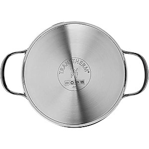 WMF Pot Ø 20 cm Approx. 2.5L Provence Plus Pouring Rim Glass Lid Cromargan Stainless Steel Polished Suitable for Induction Hobs Dishwasher-Safe