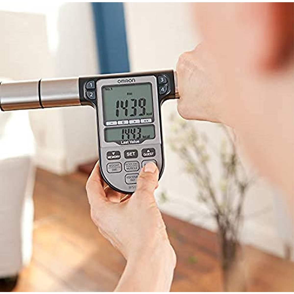 OMRON BF511 Clinically Validated Full Body Composition Monitor with 8 high-Precision sensors for Hand-to-Foot Measurement - Blue