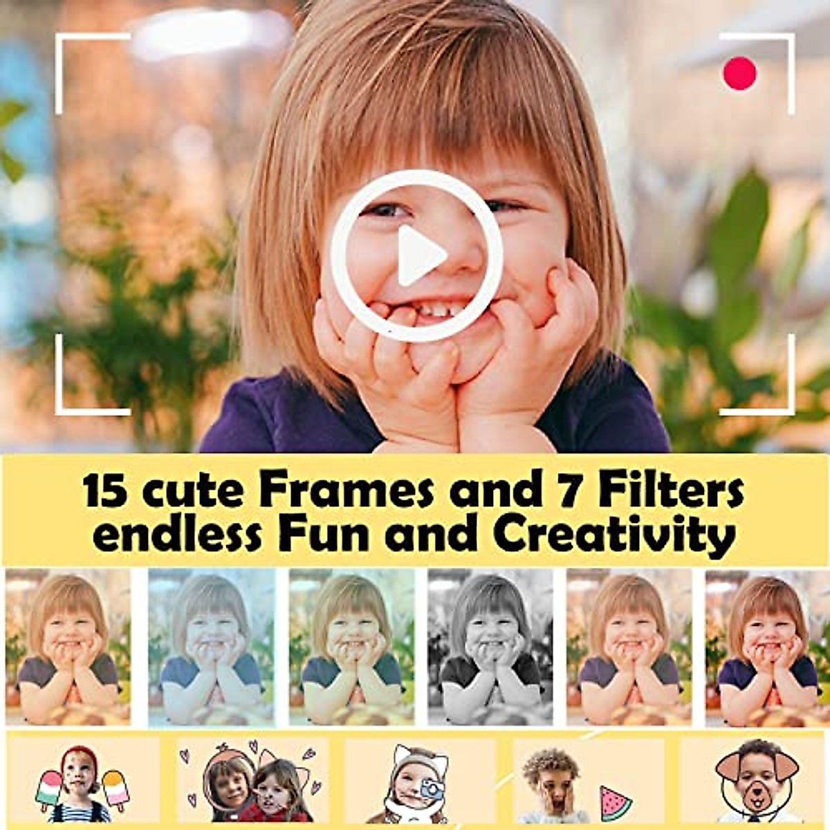 Kids Camera, Digital Camera for Kids Age 3-8, Toddler Toys Christmas Birthday Gifts for Boys and Girls, 2.0 inch IPS Screen Portable Children Toy Camera with 32G SD Card, Perfect Small Size (Green)