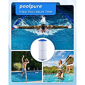 POOLPURE PLF6CH-960 Spa Filter Replaces PJW60TL-F2S, Jacuzzi Filters J-300, J400, Unicel 6CH-960, Filbur FC-2800, 6540-476, 6540-383, Hot Tub Filter with Closed Handle(Not be Removed) 2 Pack (14 7/8")