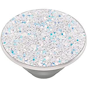 PopSockets Phone Grip with Expanding Kickstand, Glitter PopGrip - White