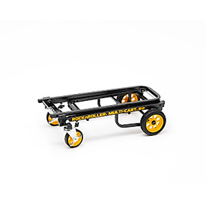 Rock-N-Roller R2RT (Micro) 8-in-1 Folding Multi-Cart/Hand Truck/Dolly/Platform Cart/26" to 39" Telescoping Frame/350 lbs. Load Capacity, Black