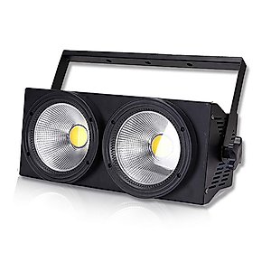 V-Show 200w led Stage par, Stage COB par,LED Blinder 2Head Light Warm White 3000K, 2 Eyes Wash LED, for Wedding Christmas Party Theater