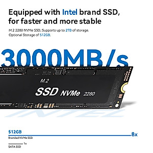 Intel NUC Mini PC 12th Gen Core i5-1240P 32GB DDR4 RAM, 512GB M.2 SSD, Pre-in Windows 11 Pro Gaming Desktop Computer, HIDM 2.0, USB 3.2, WiFi 6, Thunderbolt 4, black, Intel NUC 12 Pro 1240P
