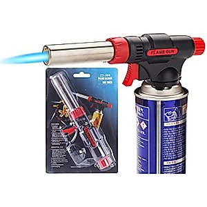 SINKUG Cutting Torches, Blow Torches with Adjustable Continuous Flame,Butane Lighter Blow Torch Cooking Torch Refillable for Desserts,Creme Brulee,Baking and Soldering