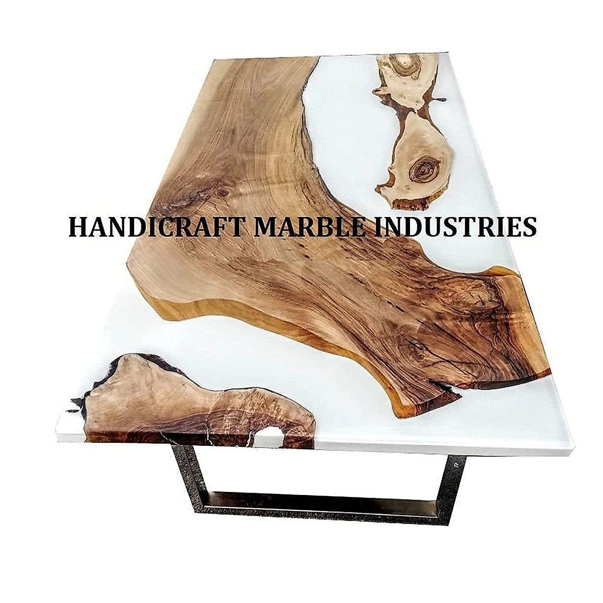 Epoxy Table, Epoxy Resin River Table, Live Edge Wooden Table, Natural Wood,Dining Table, Natural Epoxy Table, Resin Table 54" x 27" Inch