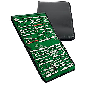 New 177 PCS Advanced Premium Instruments Kit | Scissors | Needle Holder | Hemostat Foceps | Tweezers Forceps | Scalpel Hanlde Blades | Backhaus Towel Clamp | Veterinary Instruments with Carrying Case