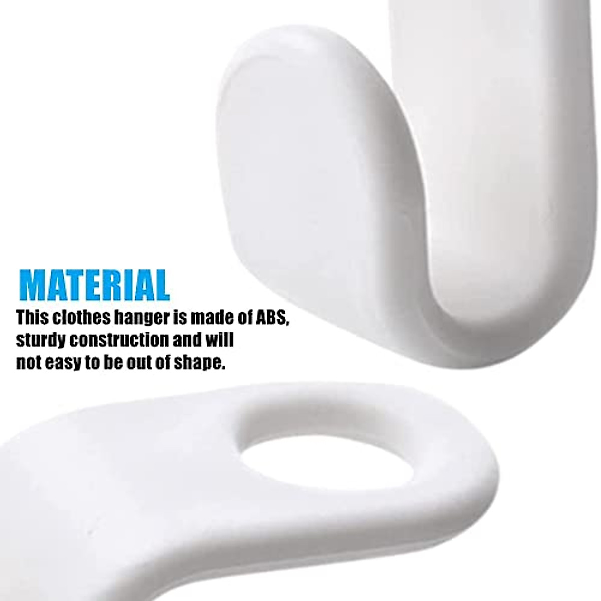 Hawtrytoa 50pcs Space Saving Clothes Hanger Connector Hooks Super Space Saving for Closet Coat Hooks for Hanging,Thicken Space Saving Hangers Clothes Hangers Space Savers (50 White)