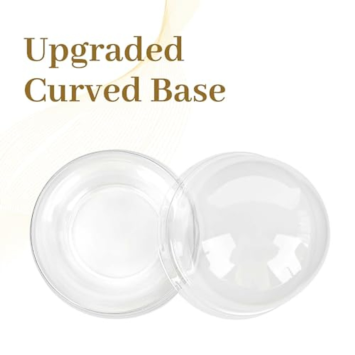 TOFLEN 3 Inches Charcuterie Domes, 50Pcs Clear Plastic Dessert Containers with Lids, Individual Mini Bundt Cake Containers for Cocoa Bomb, Cupcake, Cheesecake (Clear Base)